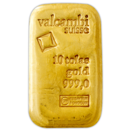 PAMP 10 Tola Cast Gold Bar - 10t Cast Gold Bar | UK Bullion