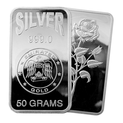 Emirates 50g Gram Silver Bar 999.0